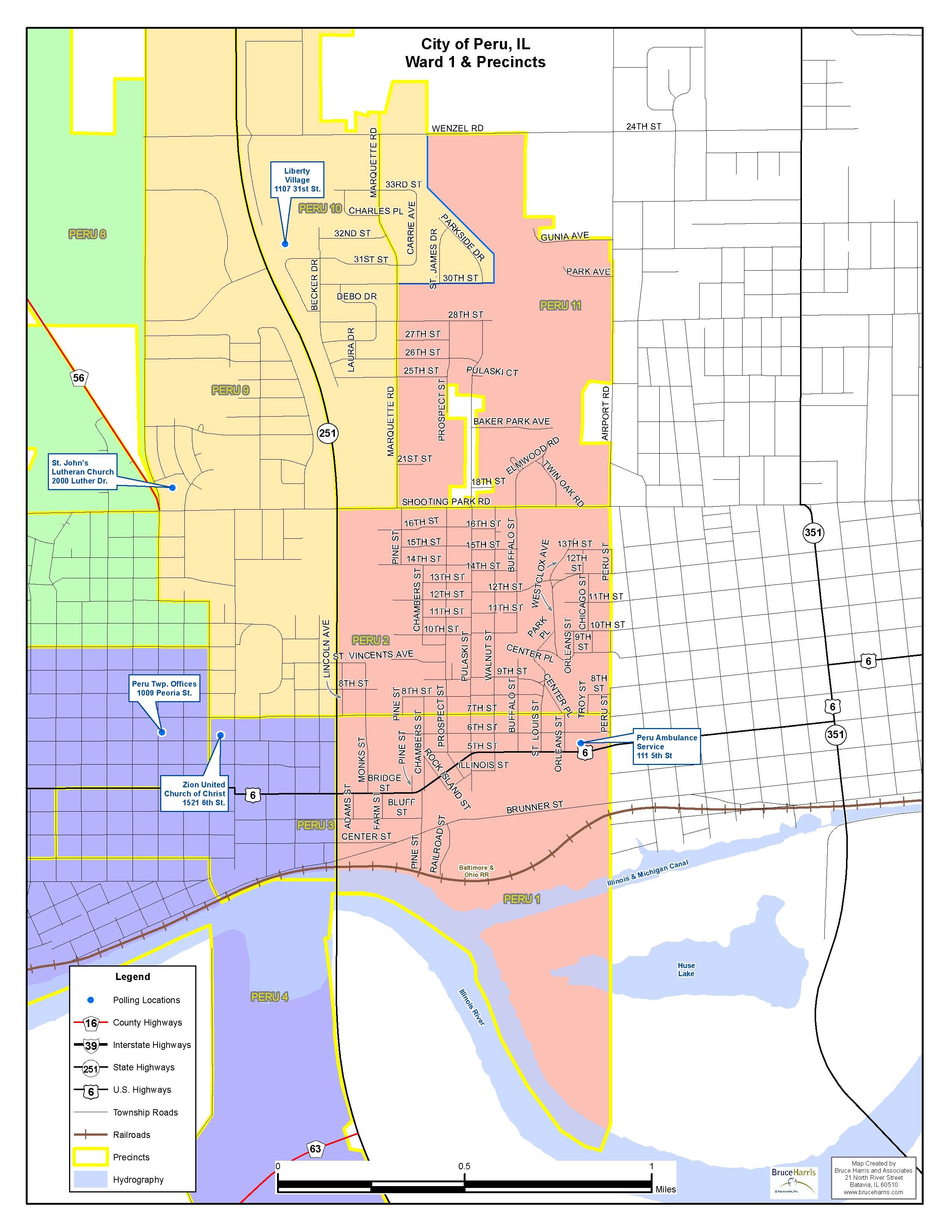 Ward 1 Map - City of Peru Illinois 61354